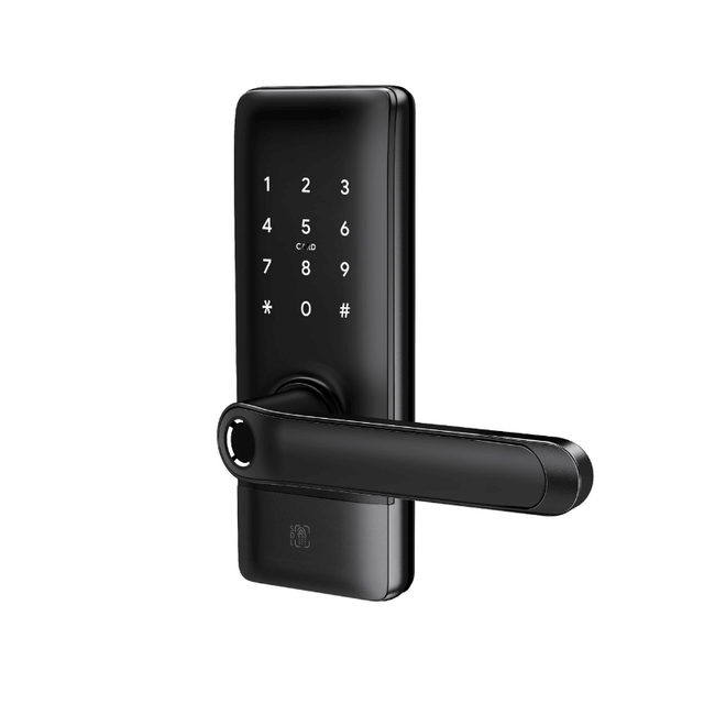 5-in-1 Smart Door Lock Handle/Lever with Bluetooth Code Fingerprint ...